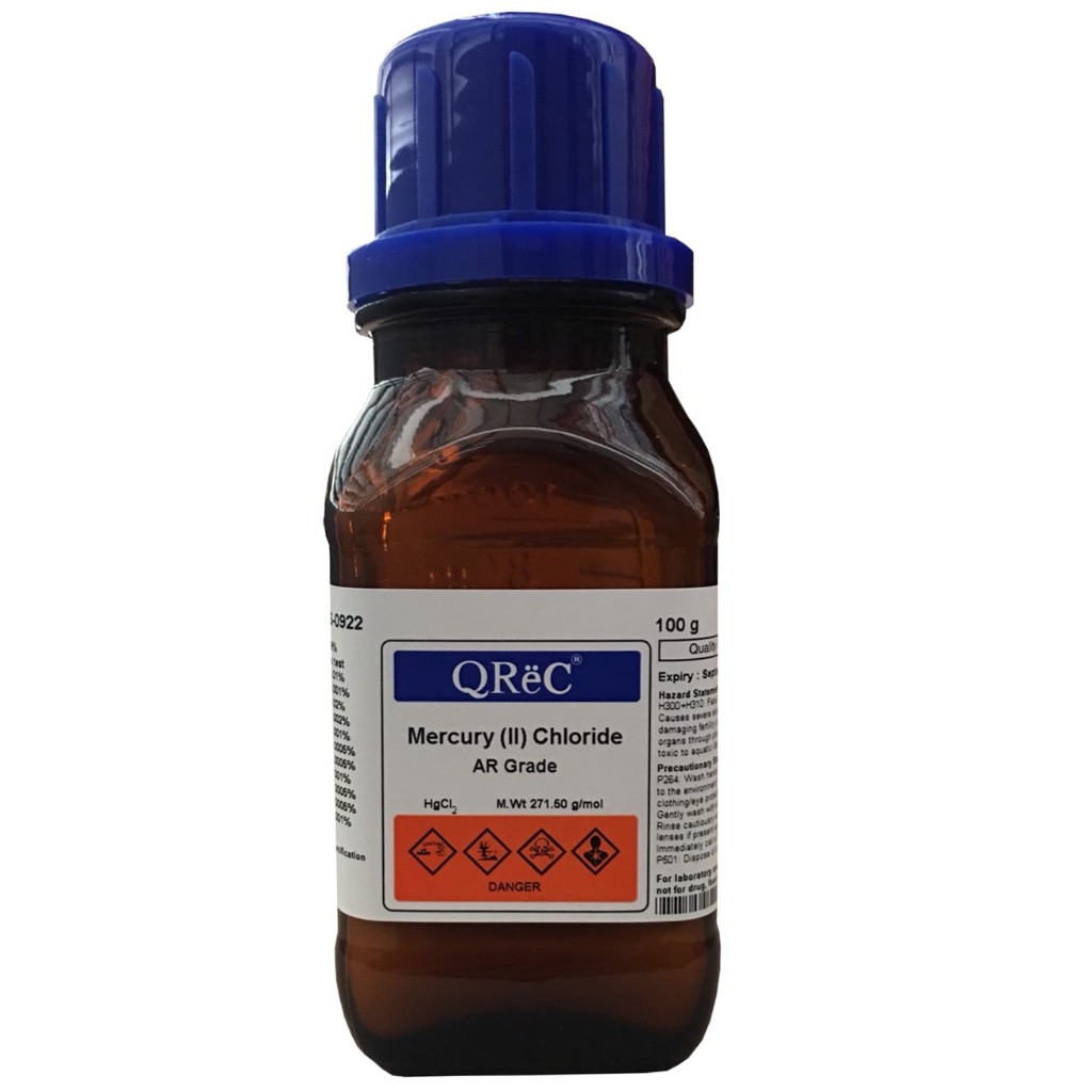 QReC / Mercury (II) Chloride, AR / 100 g. / เมอร์คิวรี (II) คลอไรด์ ...