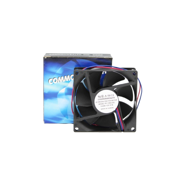 FP-108D/DC, FP-108AX S1BW พัดลมระบายความร้อน 3″ ทรงสี่เหลี่ยม 80*80*25.4mm 12V, 24V, 110V, 220V ...