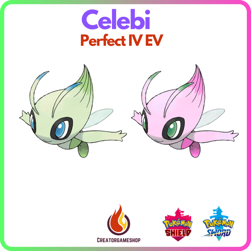 Pokémon Sword and Shield Pokemon Celebi // Shiny Celebi | Shopee Thailand