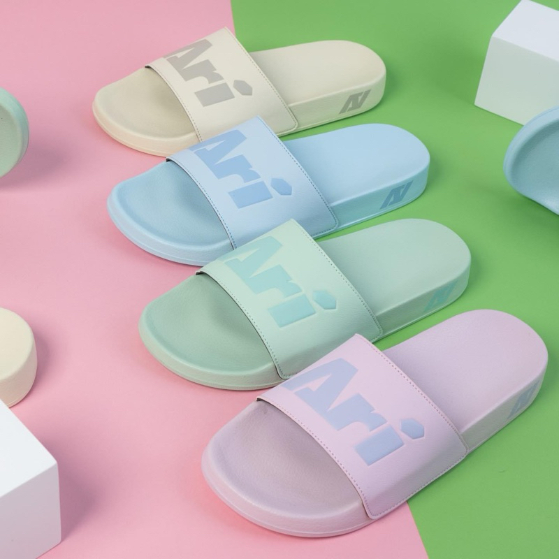 รองเท้าแตะ ARI SLIDE SANDALS ของแท้ (สีพาสเทล ใหม่ล่าสุด) (เพิ่มค่า ...