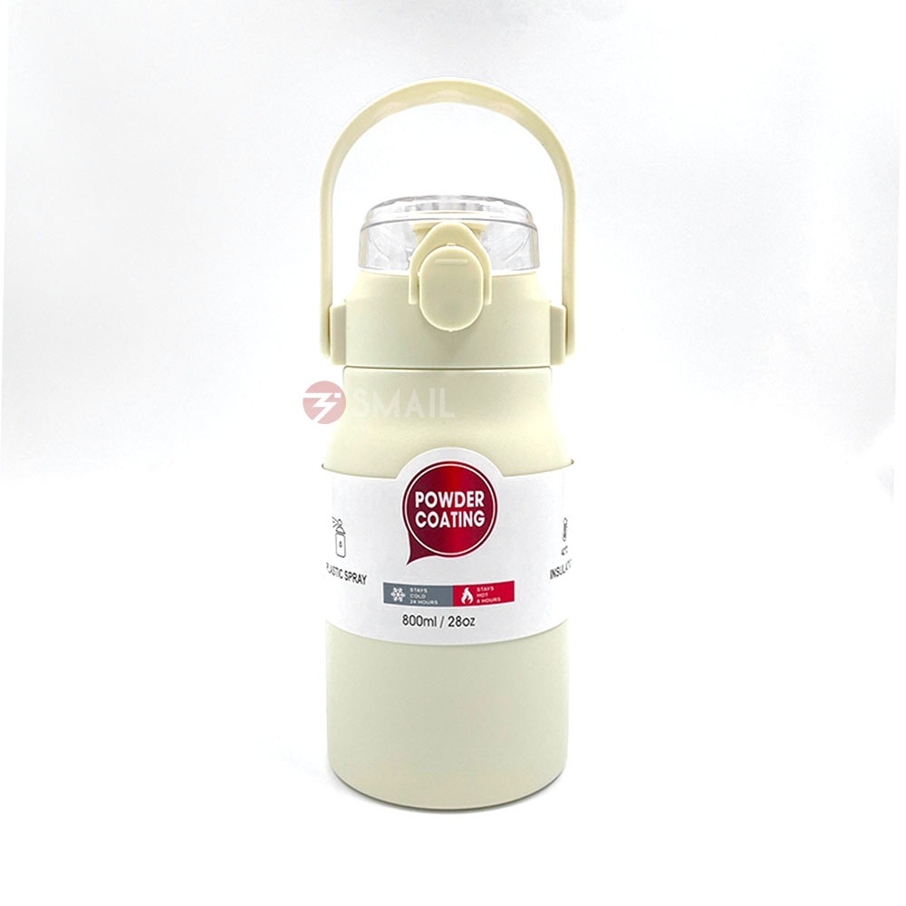 SMAIL กระติกน้ำ กระบอกน้ำเก็บอุณหภูมิ ขวดน้ำเก็บอุณหภูมิ ร้อน - เย็น 800 ml. ขวดน้ำ สแตนเลส 316 ...