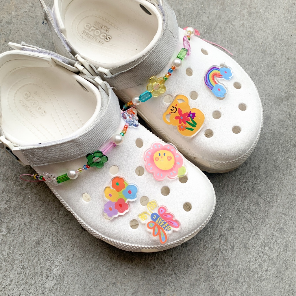 bead chain for crocs ตัวเกี่ยวรองเท้าcrocs | Shopee Thailand