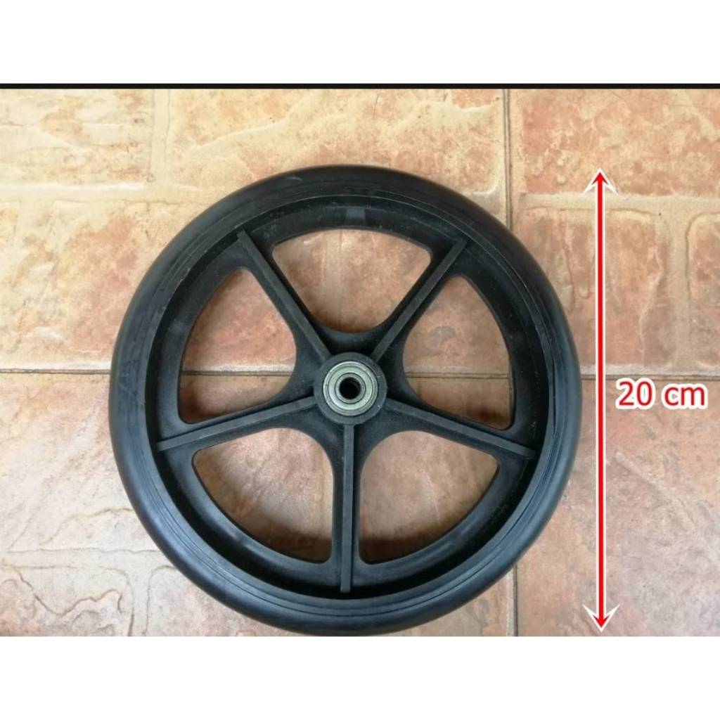 ล้อรถเข็น อะไหล่รถเข็นต่างๆ ล้อหนา 2.4cm. แกน 8 mm. | Shopee Thailand