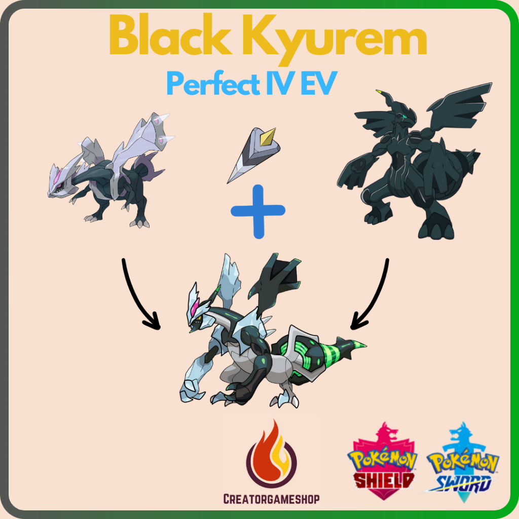 Pokémon Sword and Shield Black Kyurem // Shiny Black kyurem | Shopee ...