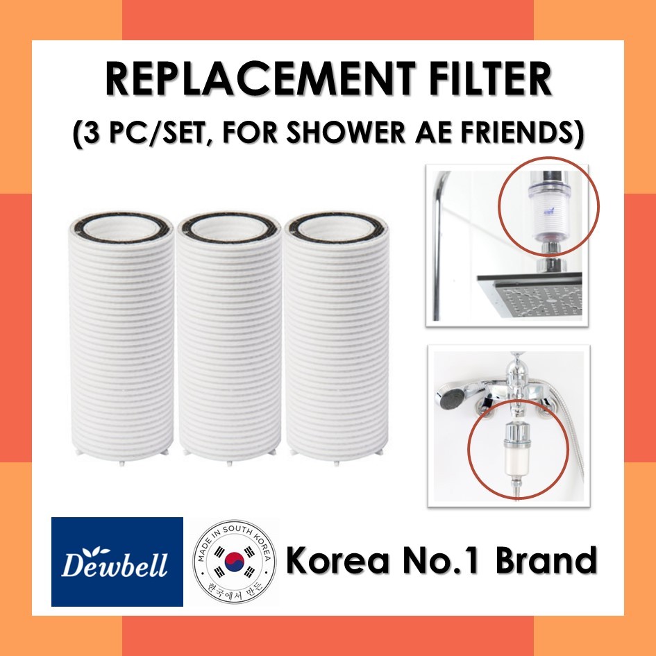 Replacement filter for Shower AE Friends, premium ACF carbon, made in ...