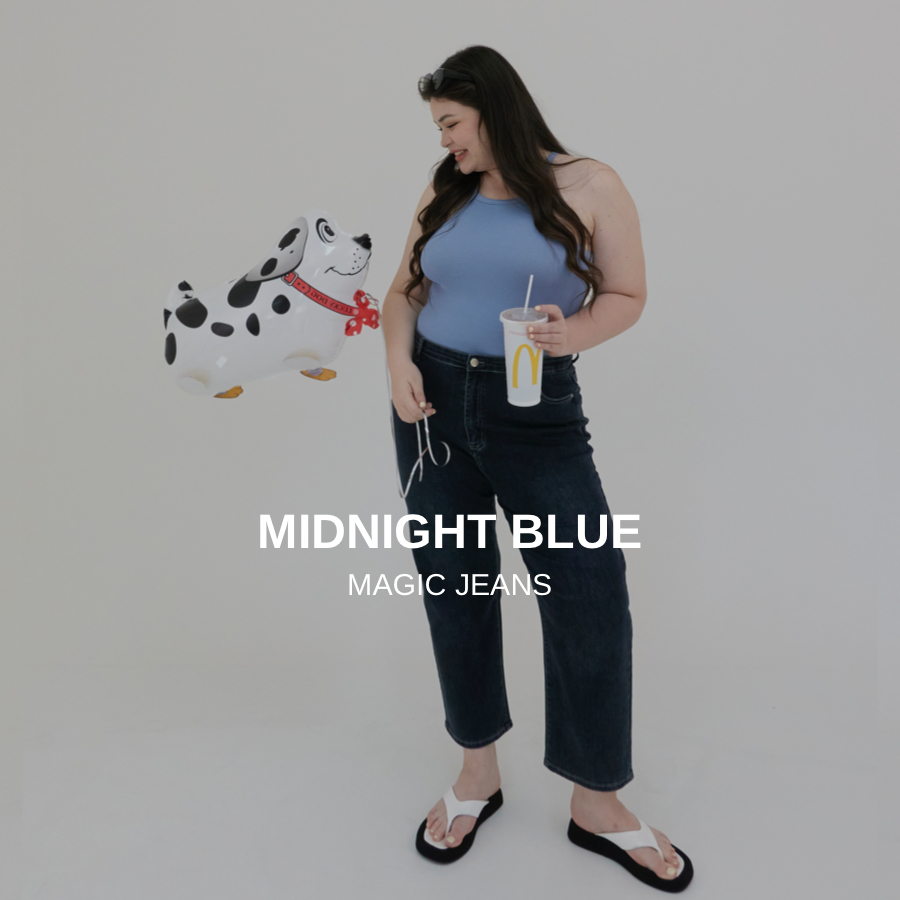 MERMAIDSTUDIO - MAGIC JEANS ยีนส์วิเศษสี MIDNIGHT BLUE *แนะนำลด1-2ไซส์ ...