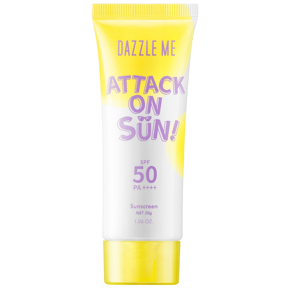 ถูก/แท้/มีไลฟ์ กันแดด Dazzle Me Attack on Sun Sunscreen SPF50PA++++ กันแดดทาหน้า เนื้อครีม เนื้อ ...