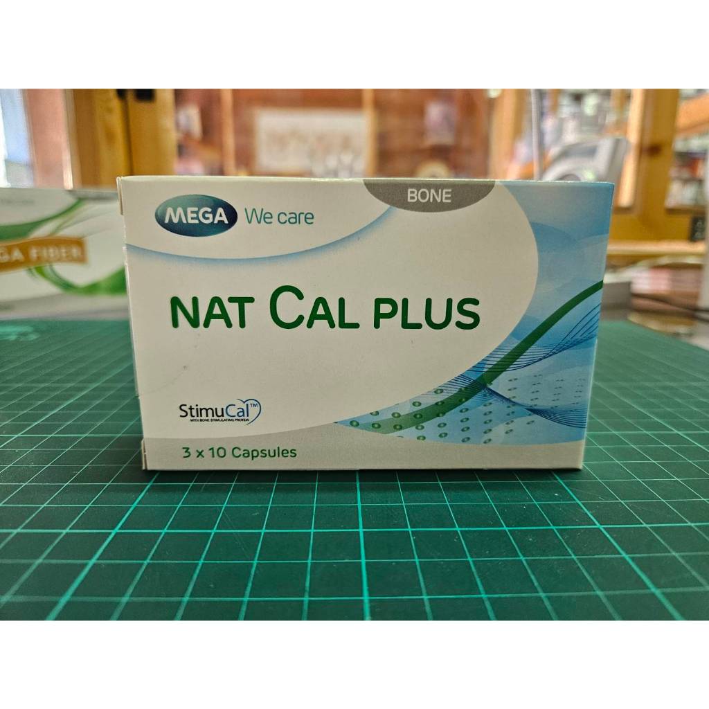 MEGA WE CARE NAT CAL PLUS แนท แคล พลัส สำหรับบำรุงกระดูก 30 แคปซูล ...
