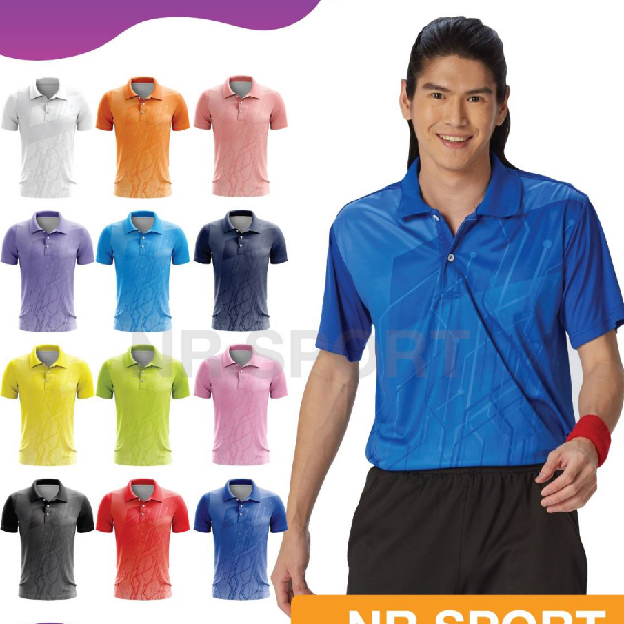 //โล๊ะสต๊อก/// SPORT DAY เสื้อคอโปโล เสื้อกีฬาชาย SA304 ผ้าไมโครพิมพ์ ...