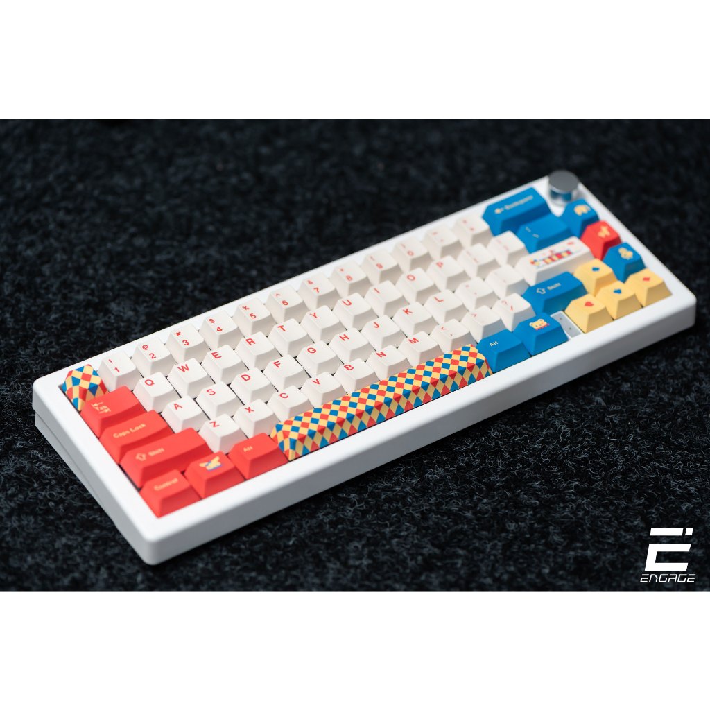 Keyboard ESC66 Knob + Kepcap GMK Carnival Circus + Switch Burgundy KTT ...