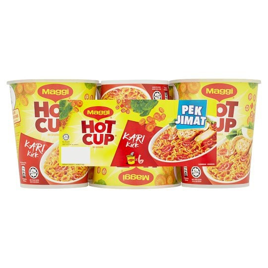 Maggi Hot Cup บะหมี่กึ่งสำเร็จรูปขนาด 6 x 56 กรัม | Shopee Thailand