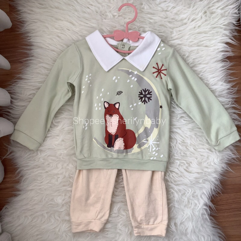 Tilly Milly คอล The fox and the moon / เซ็ตสองชิ้นแขนยาว-ขายาว Size 18 ...