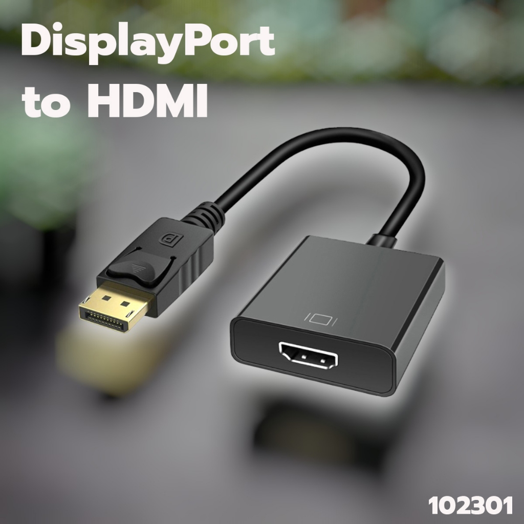 สายแปลง DisplayPort to Hdmi Convertor / DP 2 Hdmi Adapter ⚡ | Shopee ...