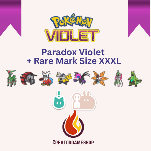Paradox Exclusive Violet in Pokemon Scarlet and Violet with Rare Mark ...