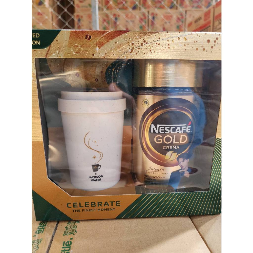 Nescafe Gold Crema เนสกาแฟ เครมา กิ๊ฟเซ็ท (เครมาขวด200g + แก้ว ...