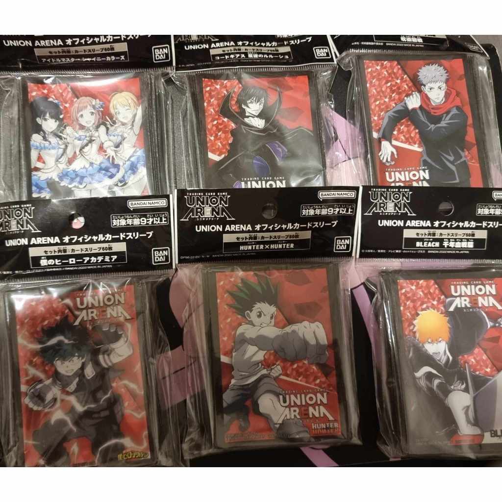 Sleeve Union Arena Official ของแท้เลือกแบบ Jujutsu Kaisen ,My Hero ...
