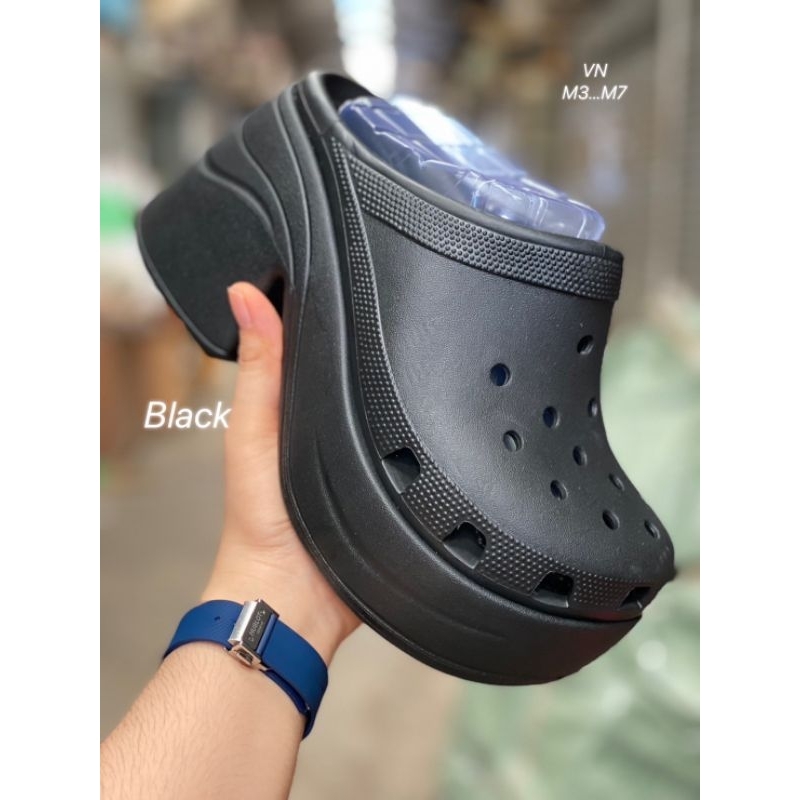รุ่นใหม่!!รองเท้าแตะส้นสูง crocsใส่ผู้หญิงW5-W9สู่สูง9cm | Shopee Thailand