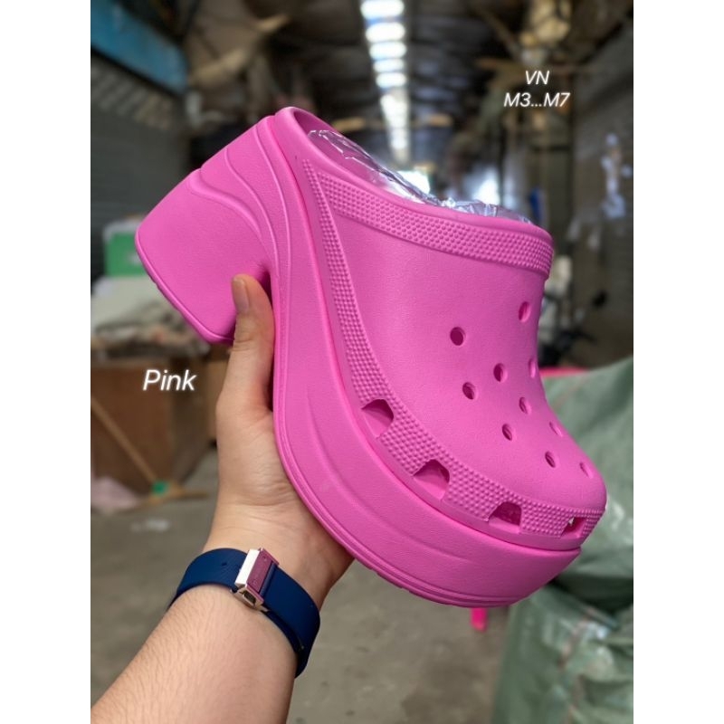รุ่นใหม่!!รองเท้าแตะส้นสูง crocsใส่ผู้หญิงW5-W9สู่สูง9cm | Shopee Thailand