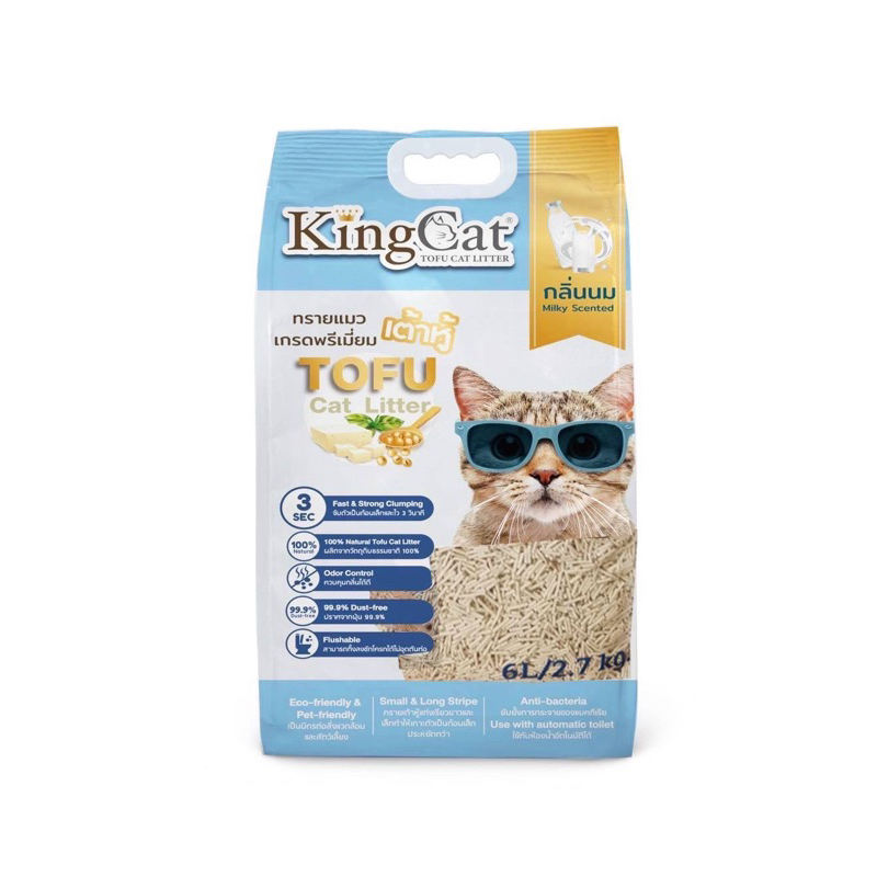 (ถูกที่สุด) ทรายแมวเต้าหู้ kingcat คิงแคท ราคาประหยัด ขนาด 6 ลิตร ...