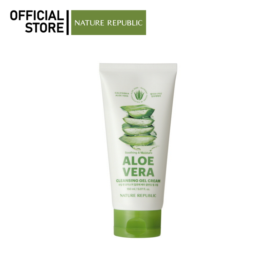 NATURE REPUBLIC SOOTHING & MOISTURE ALOE VERA CLEANSING GEL CREAM ...