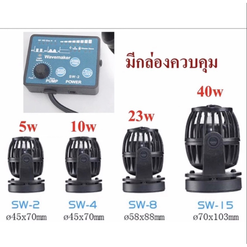 Jebao SW เครื่องทำคลื่น ปั๊มทำคลื่น ปั๊มน้ำทำคลื่น ตัวทำคลื่น ( SW-2 / SW-4 / SW-8 / SW-15 ...