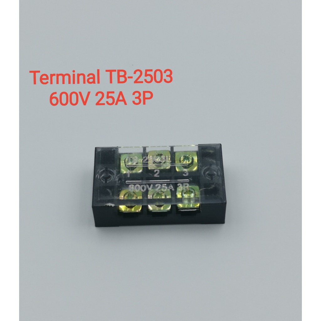 เทอร์มินอล 25A 600V Terminal มีให้เลือกหลายขนาด 3P 4P 6P 8P 10P 12P ...