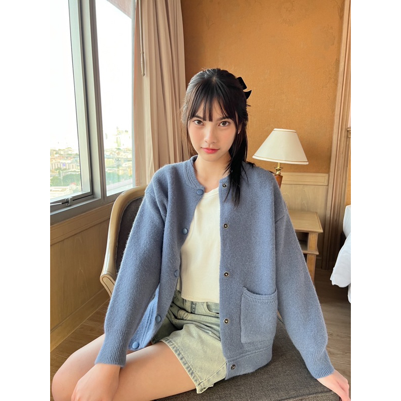 Brisly Cardigan เสื้อไหมพรมคาร์ดิแกน | Shopee Thailand