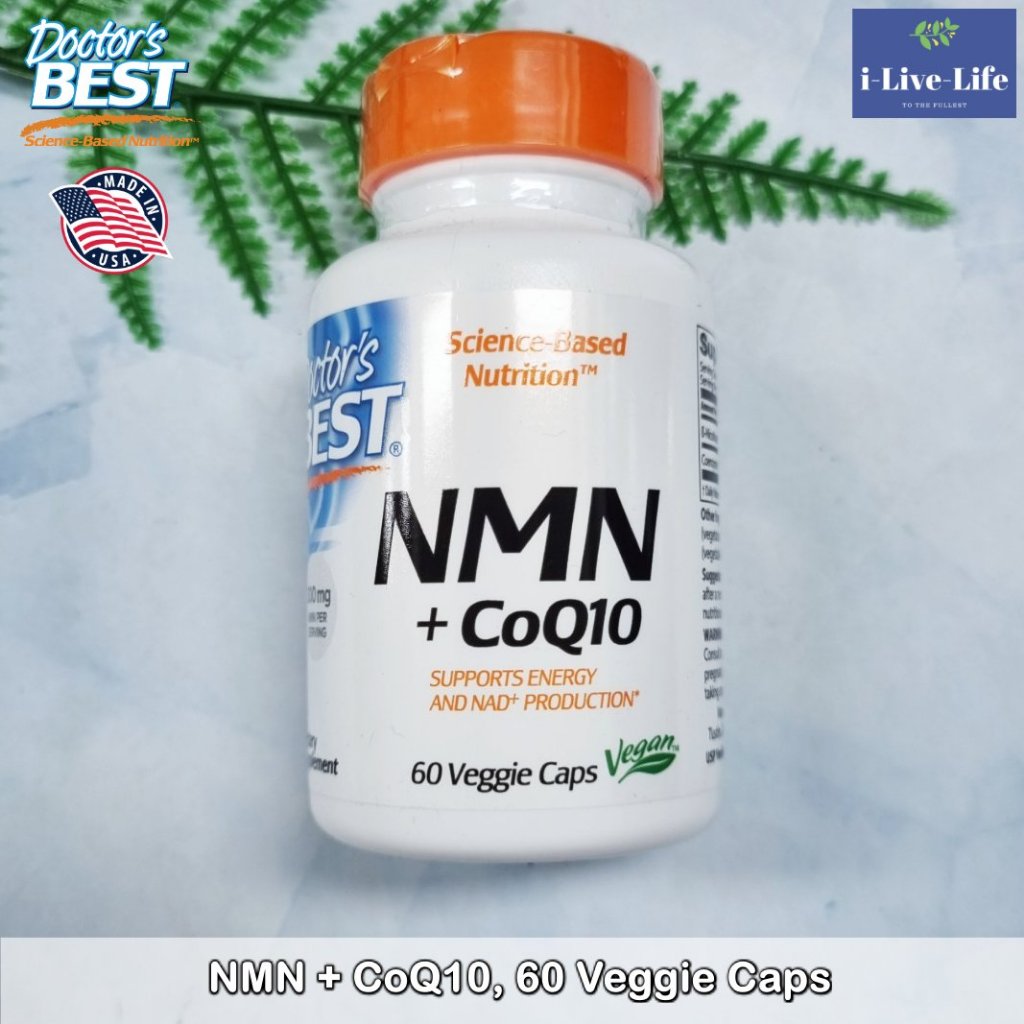Doctor's Best - NMN Nicotinamide Mononucleotide 300 mg + CoQ10, 100 mg 60 Veggie Caps อาหารเสริม ...