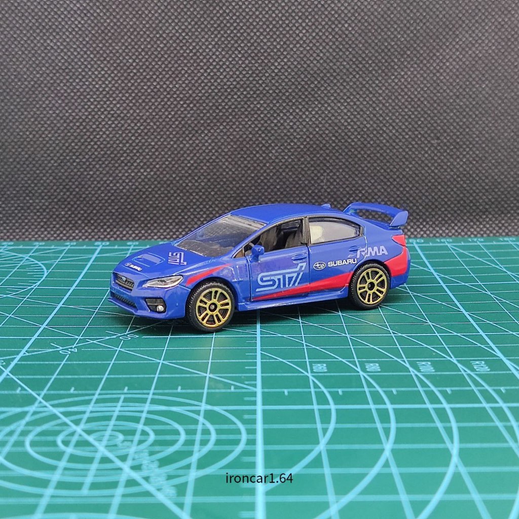 majorette subaru wrx sti สีน้ำเงิน ลายแข่ง | Shopee Thailand