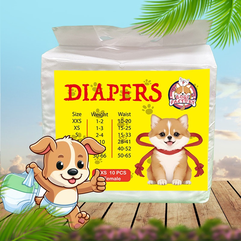 Boqi Factory ผ้าอ้อมสุนัข แบบใช้แล้วทิ้ง ชายและหญิง ชุดอุปกรณ์สำหรับสัตว์เลี้ยง ราคาต่อ 1 ถุง ...