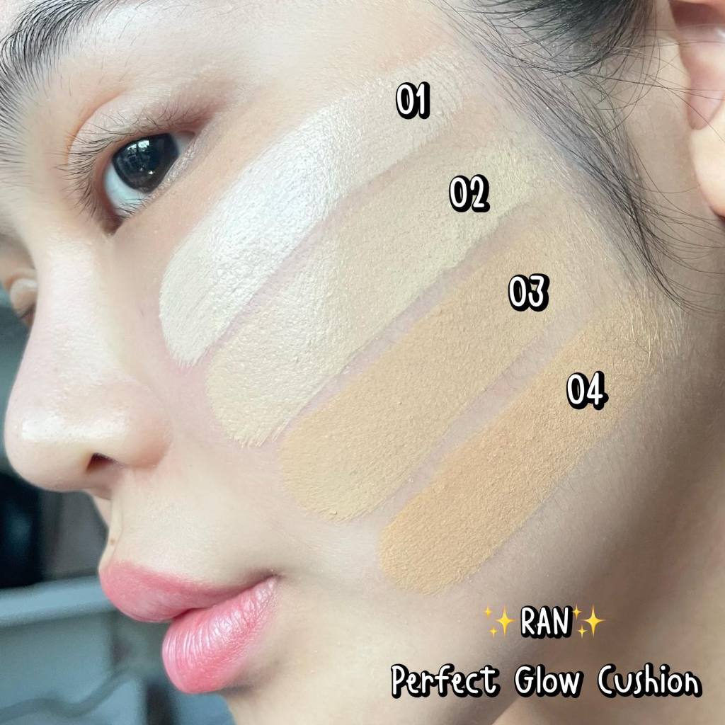 สูตรใหม่ตลับฟ้า RAN COSMETIC Perfect Glow Cushion SPF 50+ PA++++ By Pom ...
