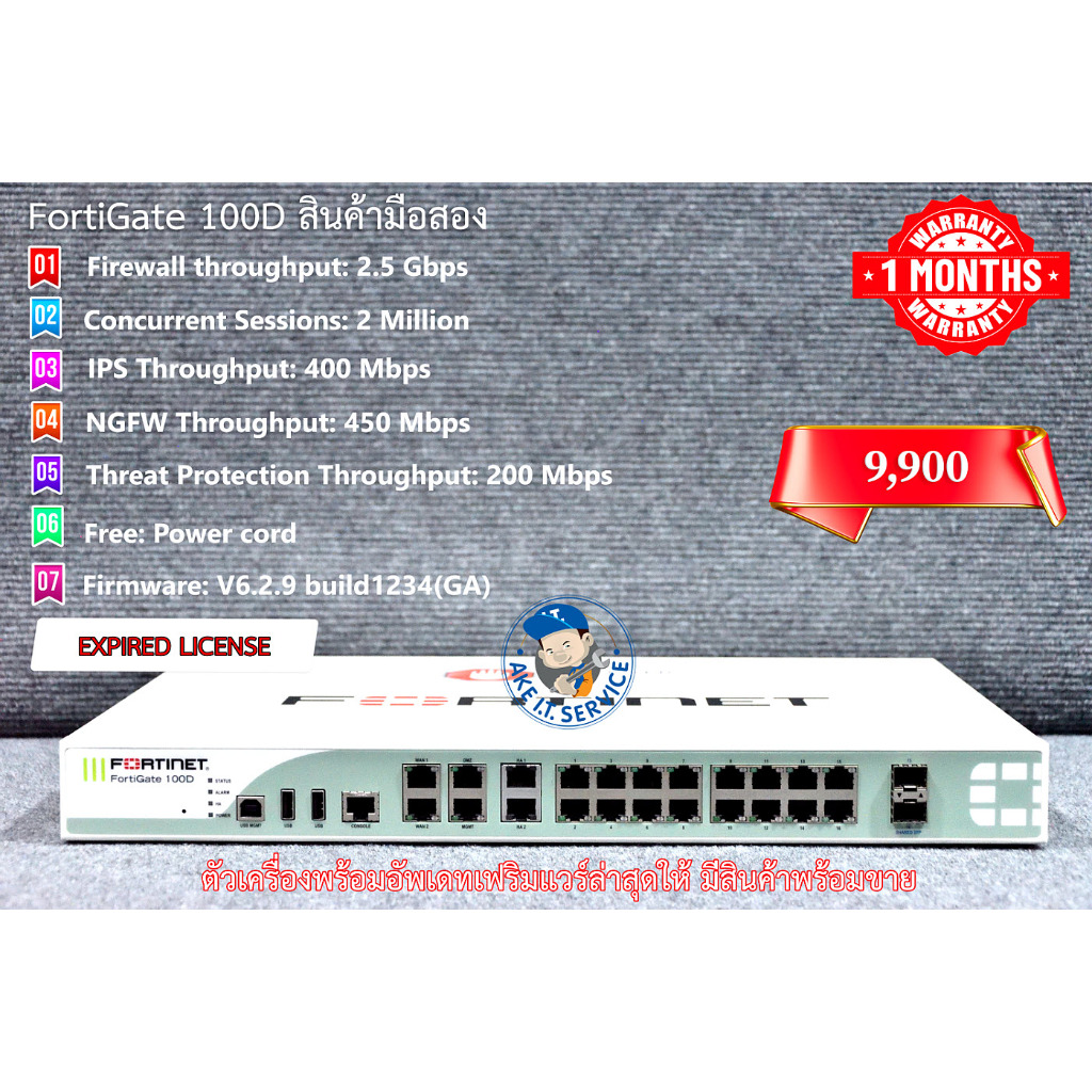 Firewall Fortigate 100D มือสอง (FG-100D) รับประกันสินค้า 1 เดือนมี ...