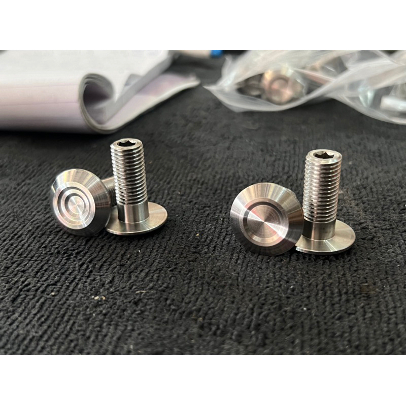 น๊อตขาปั๊มกันโขมย M10 สำหรับXmaxและMio,Fino สแตนเลสงานกลึงมือปัดด้าน ...
