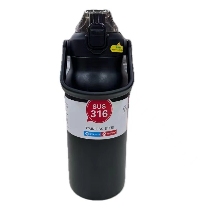คางเล่อกระติกน้ำสแตนเลส316 กระบอกน้ำเก็บความร้อน ความเย็น มีหูหิ้ว และหลอด ขนาด1700ml มี6สีให้ ...