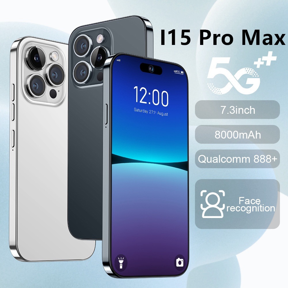 i15 Pro Max 7.3 นิ้วหน่วยความจำหน้าจอ HD 8 + 256GB7800mAh แบตเตอรี่ ...