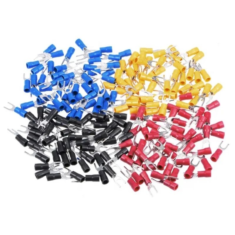 หางปลาสายไฟแบบแฉก หุ้มพลาสติกขนาด SV1.25,SV2 (100ชิ้น/แพ็ค) (จัดส่งทันที) | Shopee Thailand