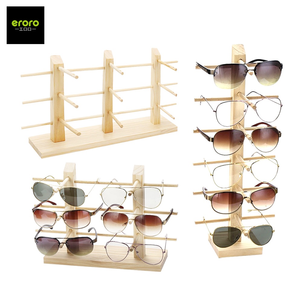 ERORO แท่นโชว์แว่นตา สไตล์มินิมอล ชั้นวางแว่นตากันแดด แบบไม้ หลายชั้น ...