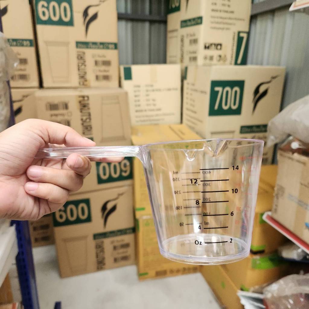 Clearrance sale !!!ถ้วยตวงพลาสติกทนร้อนเย็น มีหูจับ ขนาด 250ml ,400 ml ชงน้ำ | Shopee Thailand