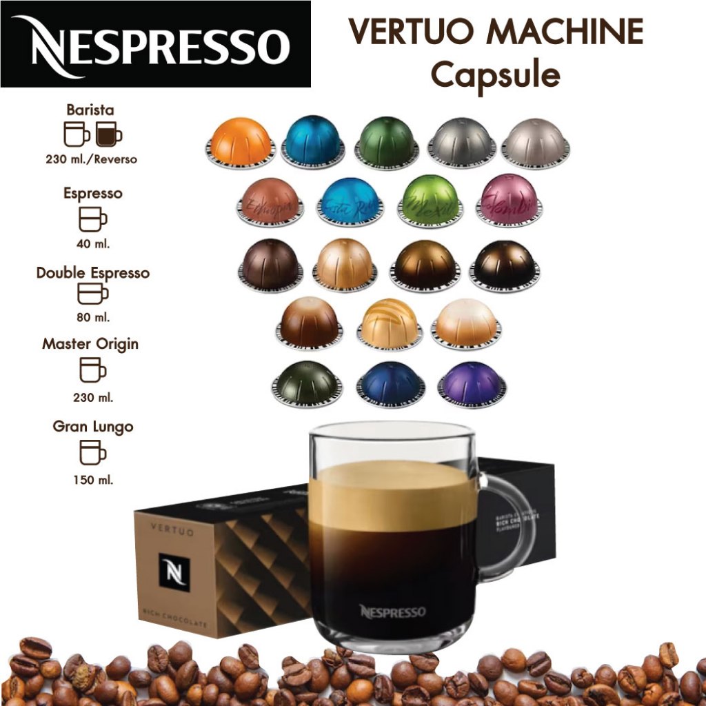 แคปซูลกาแฟ Nespresso VERTUO กล่อง 10 แคปซูล ของแท้จากShop Capsules ...