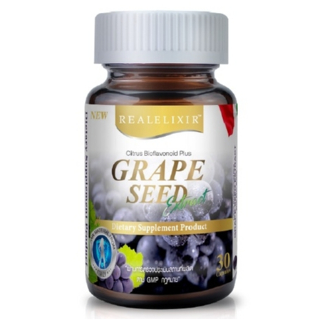 Real Elixir Grape Seed Extract 30 เม็ด เรียล อิลิคเซอร์ สารสกัดจากเมล็ด ...