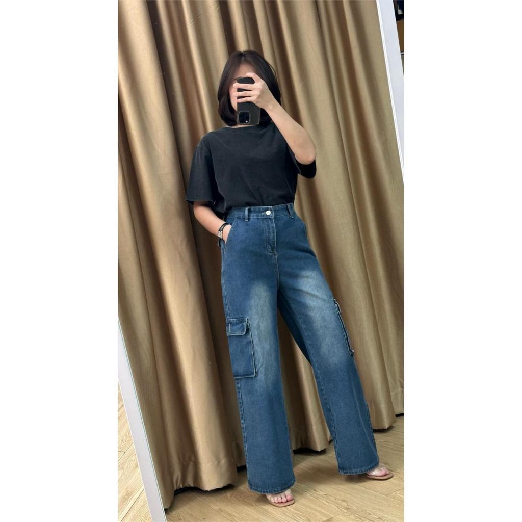 กางเกงยีนส์คาร์โก้ - J024 | Shopee Thailand