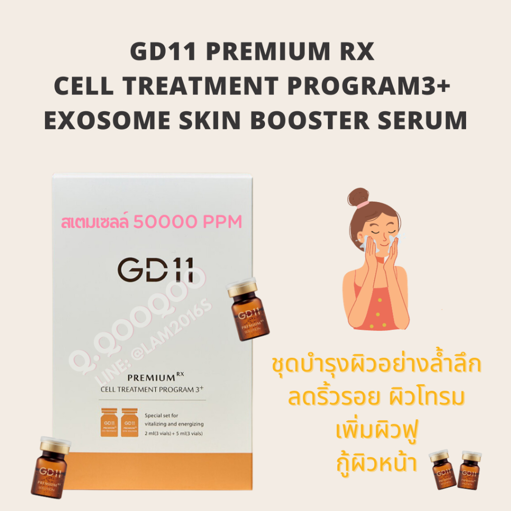 GD11 Premium Rx Cell Treatment Program3+ Skin Booster Serum 50000 PPM ...