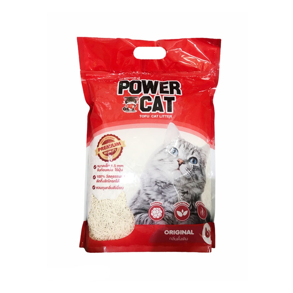 Power Cat ทรายแมวเต้าหู้ ขนาด 6 L. | Shopee Thailand