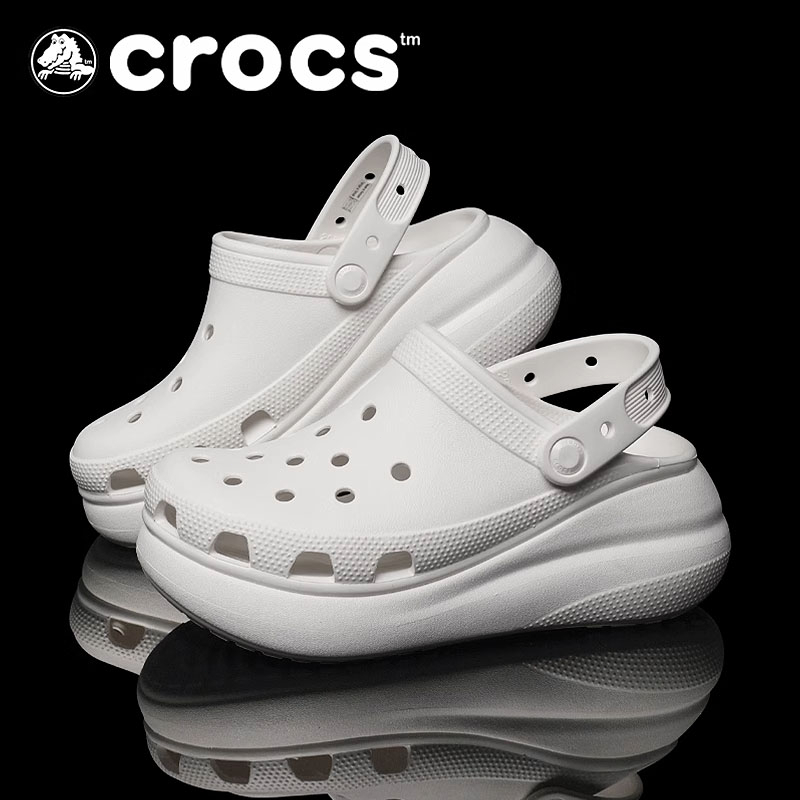 cross แท้ croc crush Clog 3 สี รองเท้าเสริมส้นผู้หญิง รองเท้าชายหาด ส้น ...