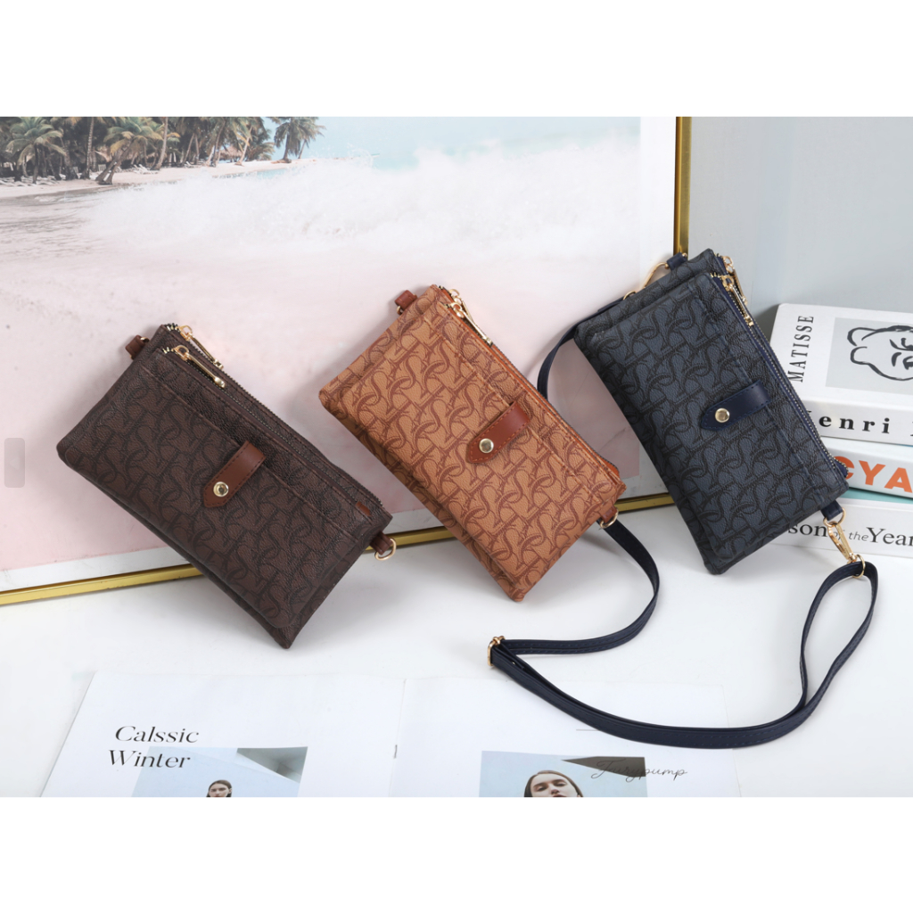 กระเป๋าสตางค์สะพายข้างผู้หญิง /สะพายไหล่ หนังPU ช่องเยอะใส่ของได้เยอะ STARCATE-S201 | Shopee ...