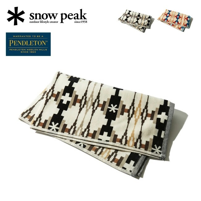 ผ้าเช็ดตัว Snow Peak x PENDLETON Towel Ivory SI-PD-23SU001 collaboration พร้อมส่ง | Shopee Thailand