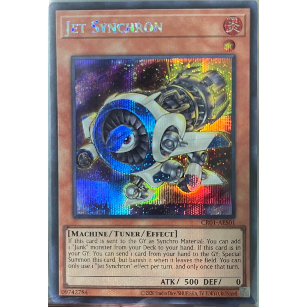 Yugioh Asia-Eng [CR01-AES01] Jet Synchron (Secret Rare) การ์ดยูกิแท้ถูก ...