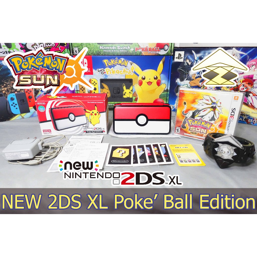 Nintendo New 2DS XL US Pokeball Edition + Game Pokemon Sun และ Z-move ...