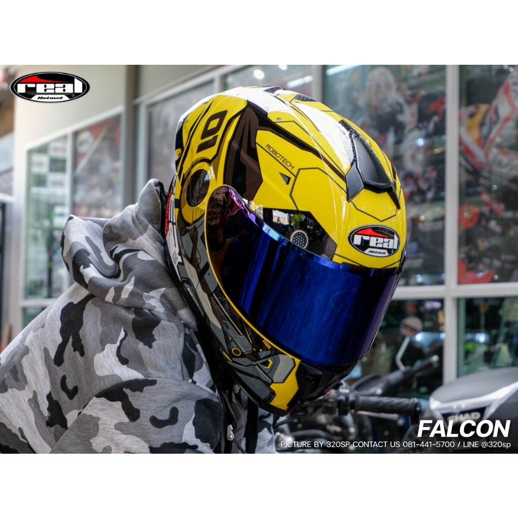 หมวกกันน็อค REAL FALCON EXTREME 2025 / FIRE STORM / ROBOTECH ลายใหม่ ...