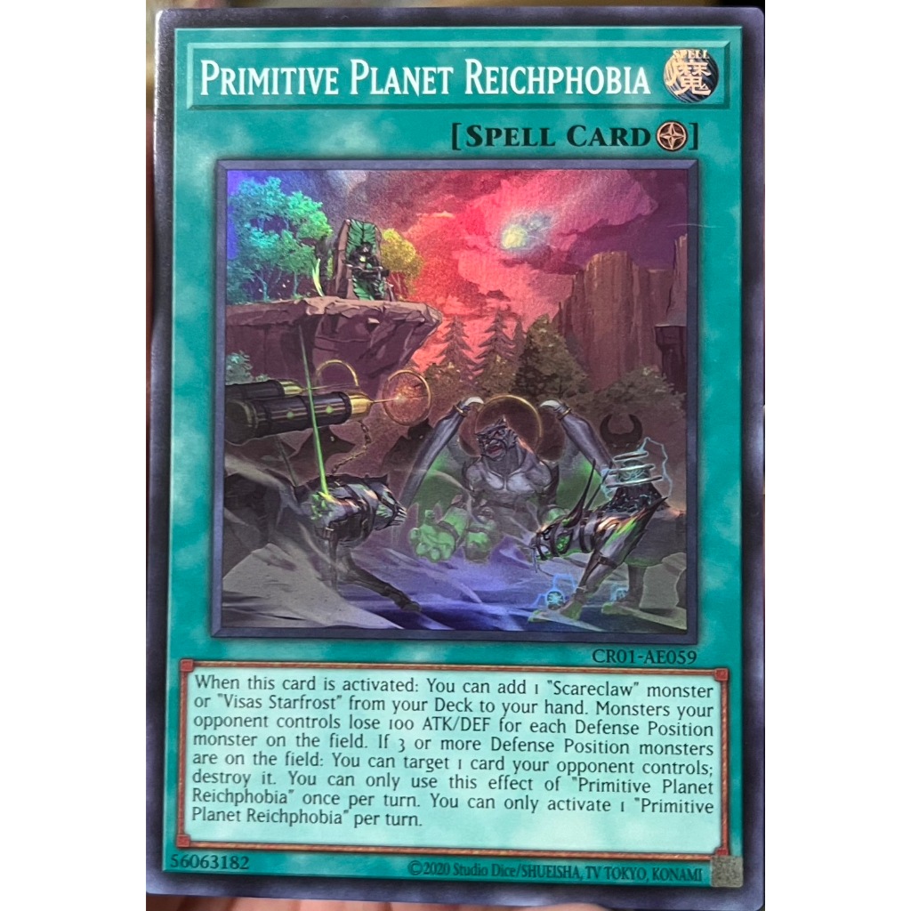 Yugioh Asia-Eng [CR01-AE059] Primitive Planet Reichphobia (Super Rare ...